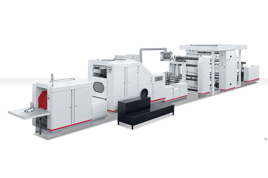 SBR-180 Paper Bag Making Machine With 2 Colors Printing Inline Wholesaler
